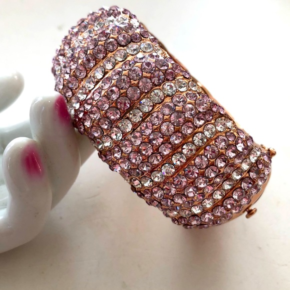 Joan Boyce | Jewelry | Joan Boyce Glitzy Wide Lavender Clear ...